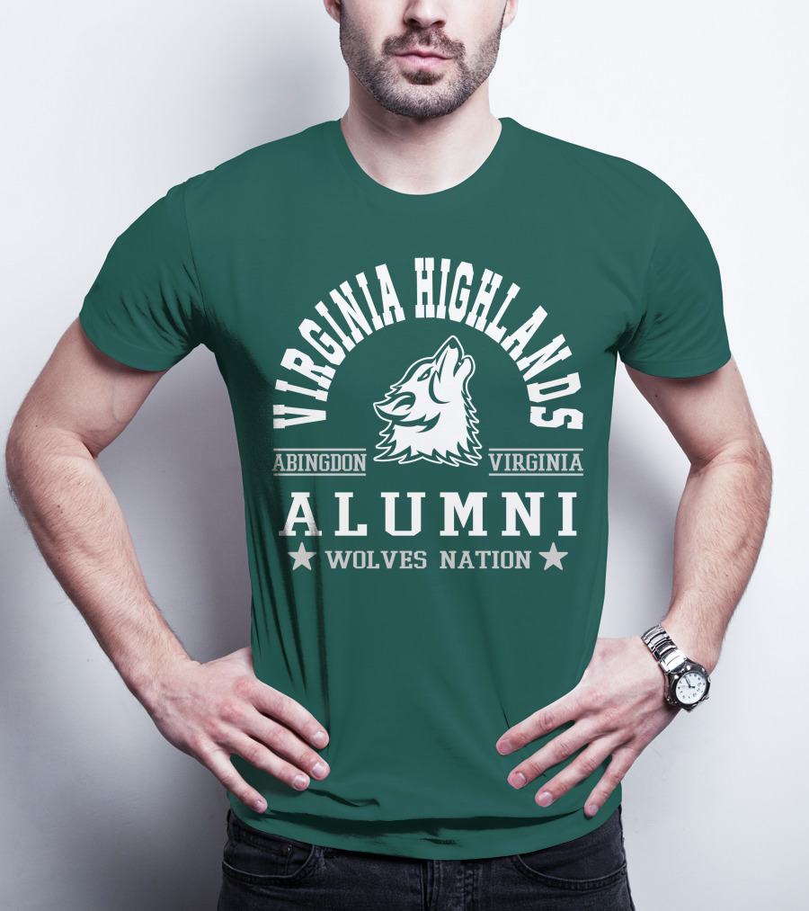 Virginia Highlands Abingdon Virginia Alumni Wolves Nation T-Shirt