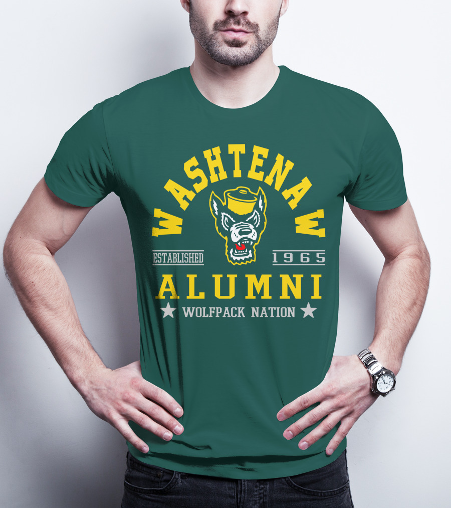 Washtenaw Alumni Established 1965 Wolfpack Nation T-Shirt