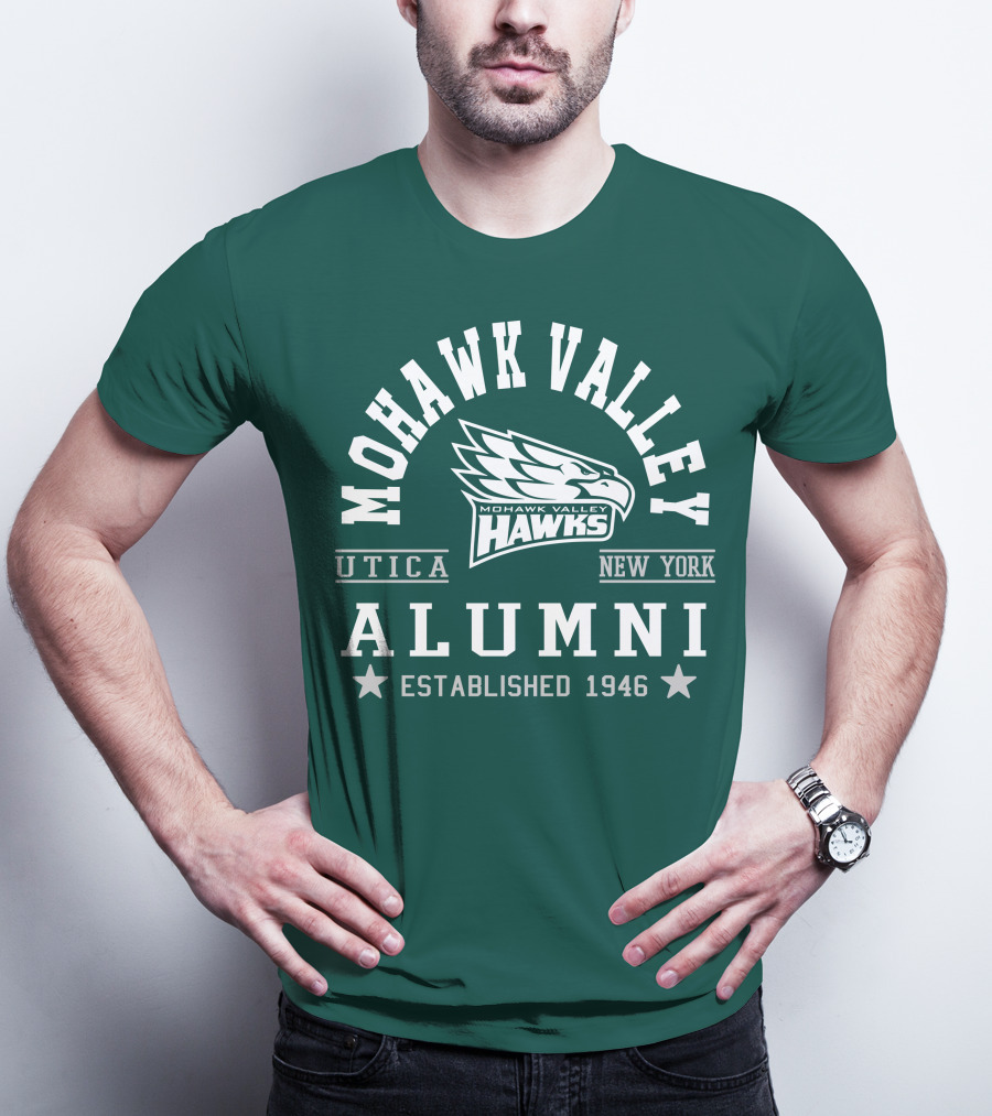 Mohawk Valley Hawks Alumni Utica New York Established 1946 T-Shirt