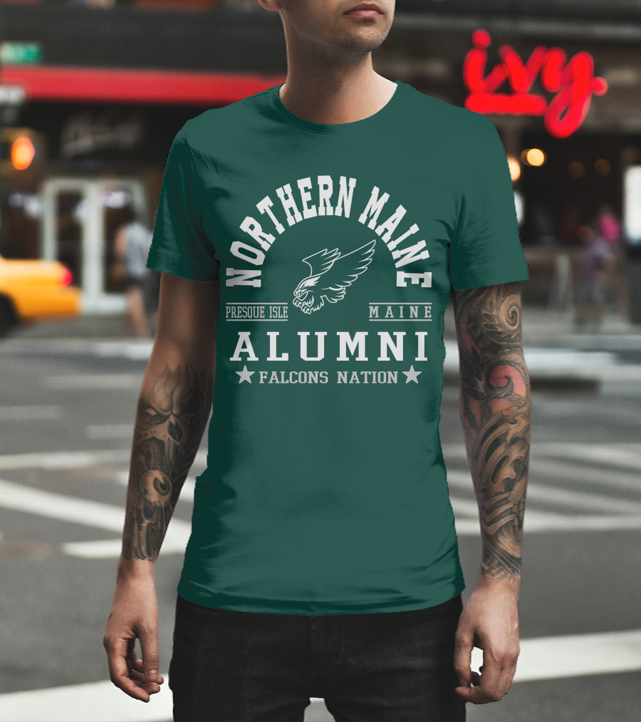 Northern Maine Alumni Presque Isle Falcons Nation T-Shirt