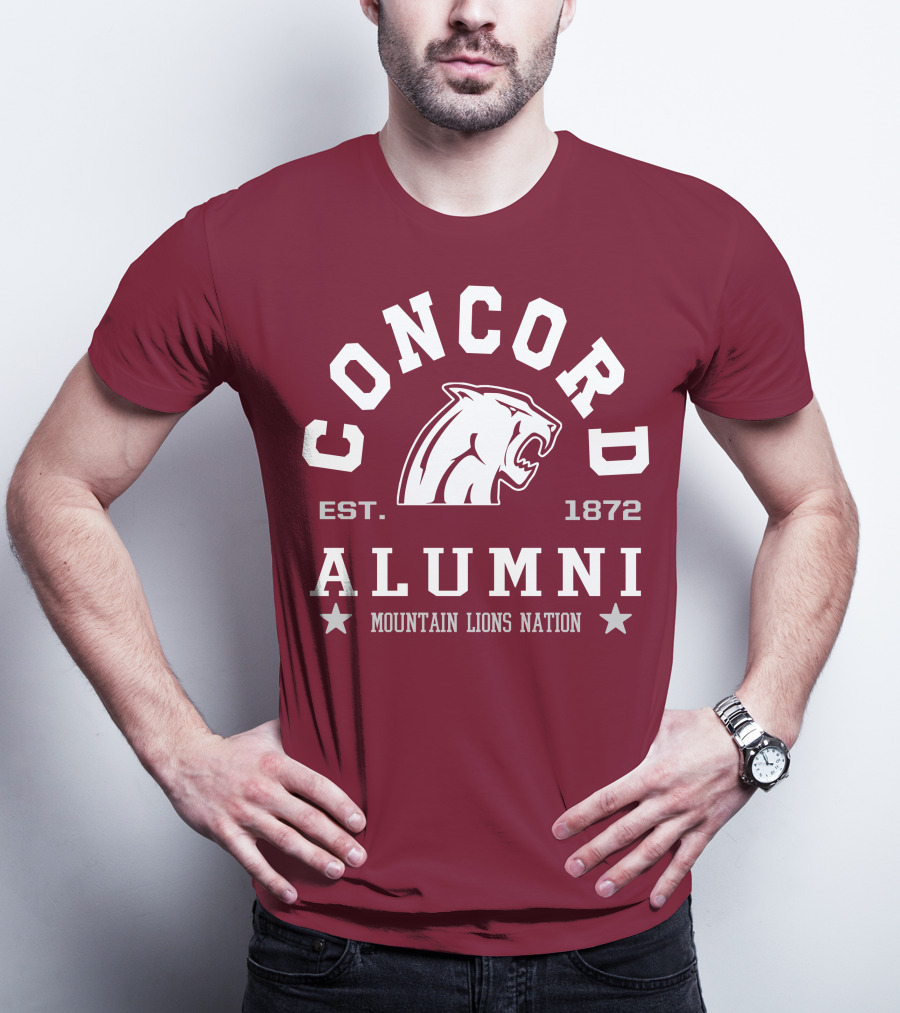 Concord Alumni Mountain Lions Nation Est. 1872 T-Shirt