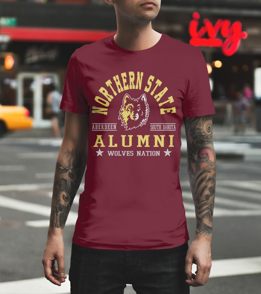 Northern State Alumni Wolves Nation Aberdeen South Dakota T-Shirt