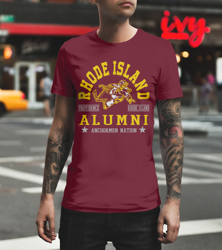 Rhode Island Alumni Providence Anchormen Nation T-Shirt
