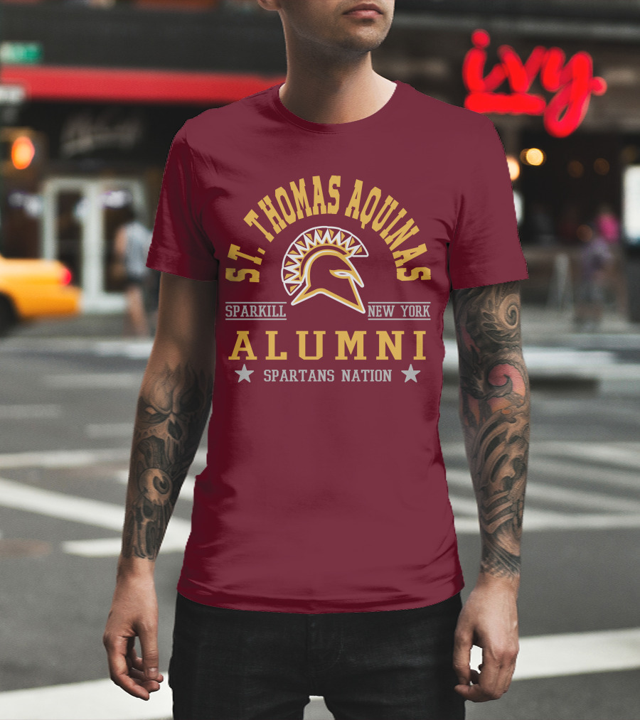 St Thomas Aquinas Sparkill New York Spartans Nation Alumni T-Shirt