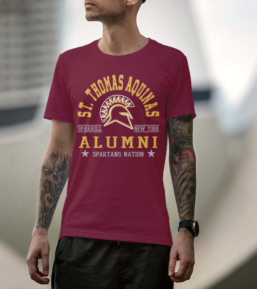 St Thomas Aquinas Sparkill New York Spartans Nation Alumni T-Shirt