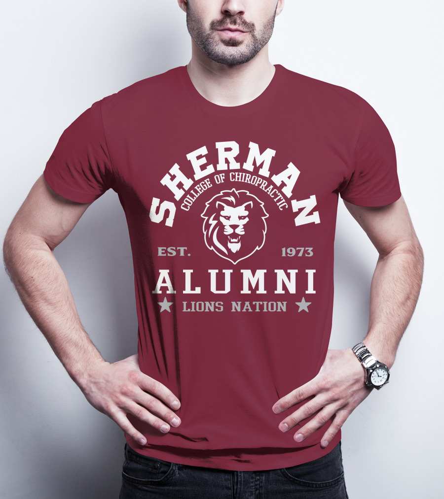 SHERMAN College Of Chiropractic Alumni EST. 1973 Lions Nation T-Shirt