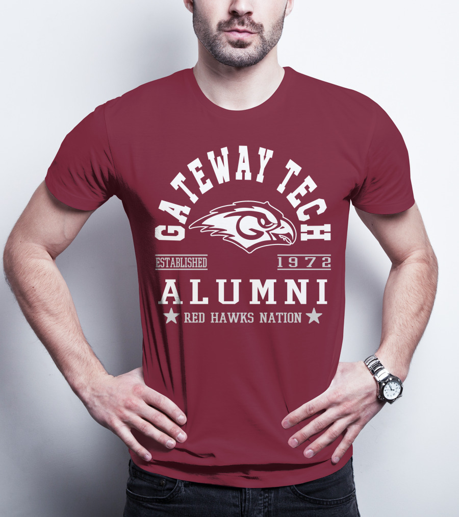 Gateway Tech Alumni Established 1972 Red Hawks Nation T-Shirt
