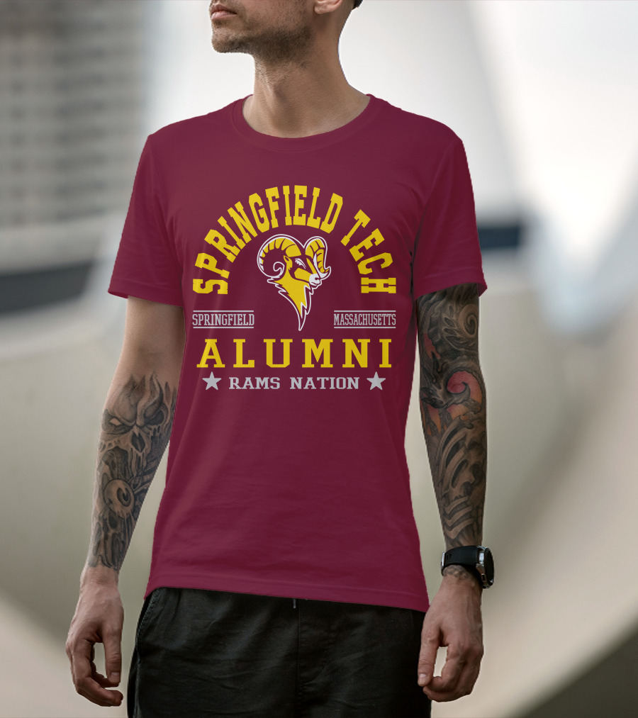 Springfield Tech Alumni Rams Nation Springfield Massachusetts T-Shirt