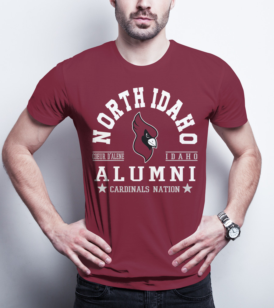North Idaho Coeur D'Alene Alumni Cardinals Nation Idaho T-Shirt