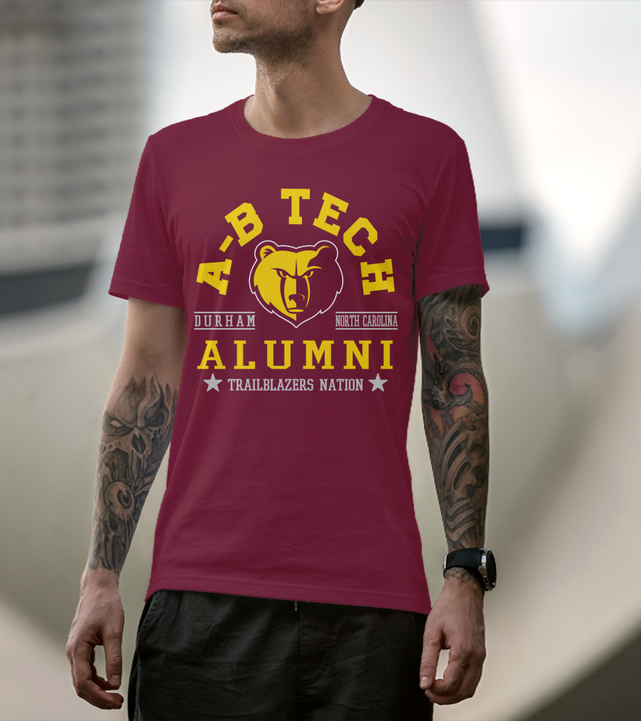 A-B Tech Alumni Trailblazers Nation Durham North Carolina Bear T-Shirt