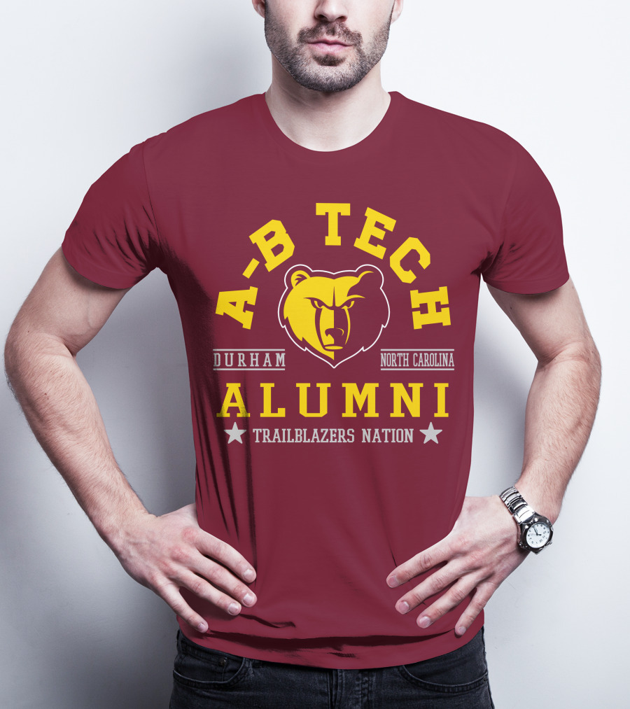 A-B Tech Alumni Trailblazers Nation Durham North Carolina Bear T-Shirt