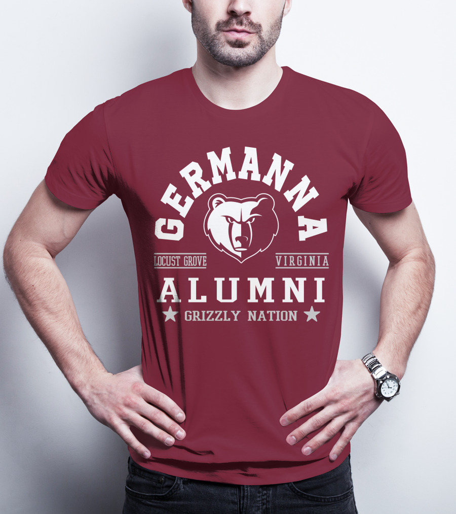 Germanna College Alumni Locust Grove Virginia Grizzly Nation T-Shirt