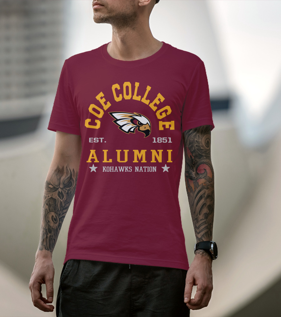 Coe College Est. 1851 Alumni Kohawks Nation T-Shirt