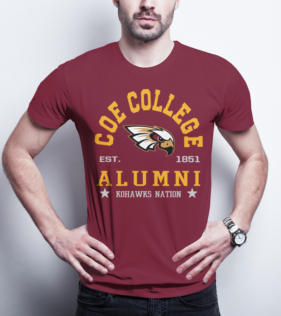 Coe College Est. 1851 Alumni Kohawks Nation T-Shirt