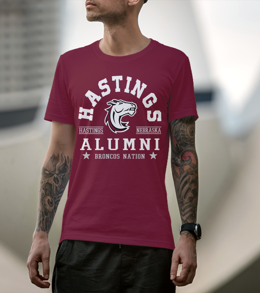 Hastings Nebraska Alumni Broncos Nation Hastings College T-Shirt