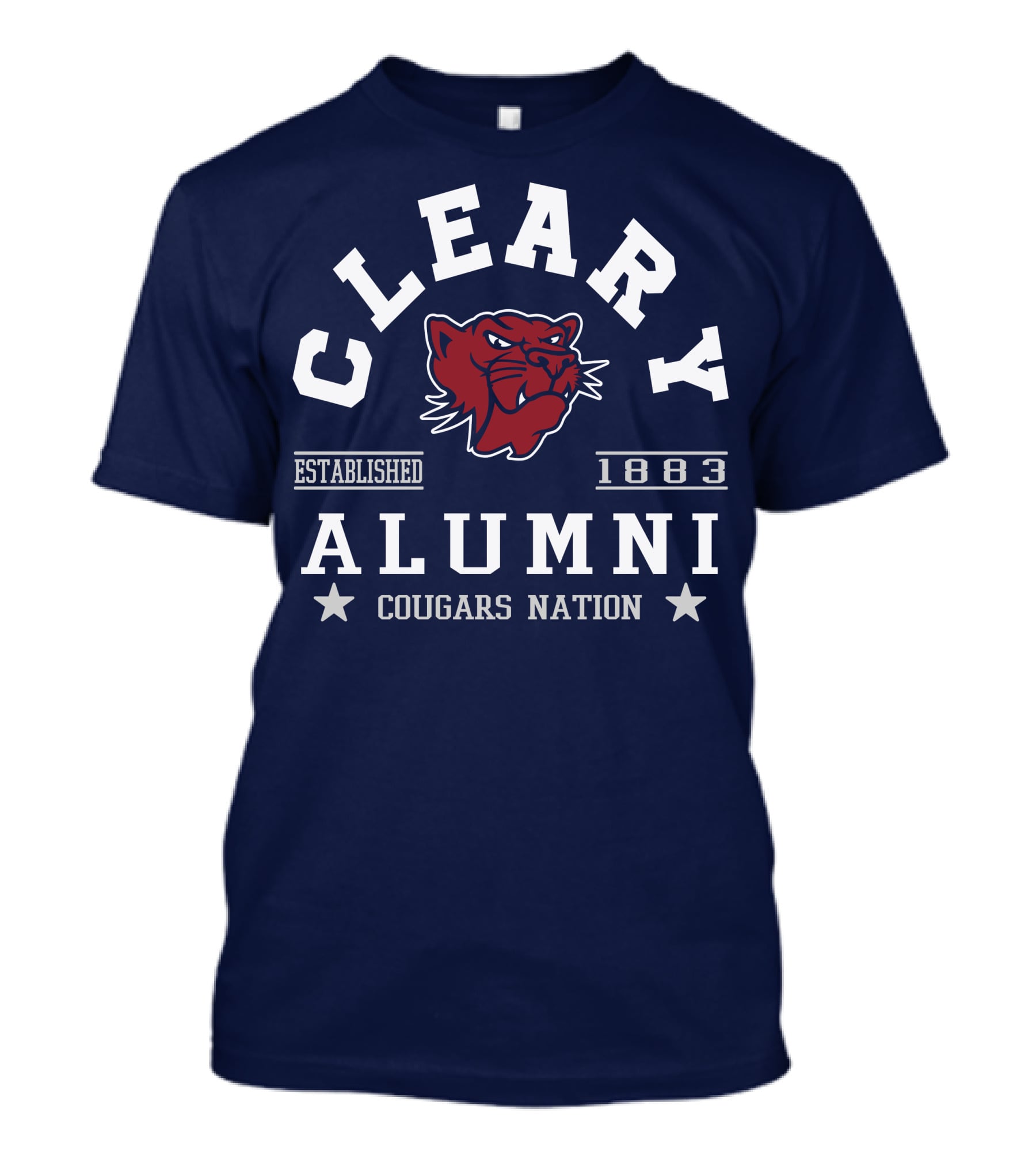 Cleary Alumni Cougars Nation Established 1883 T-Shirt