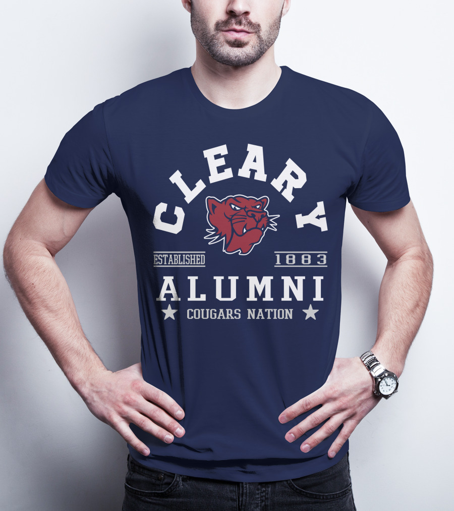 Cleary Alumni Cougars Nation Established 1883 T-Shirt