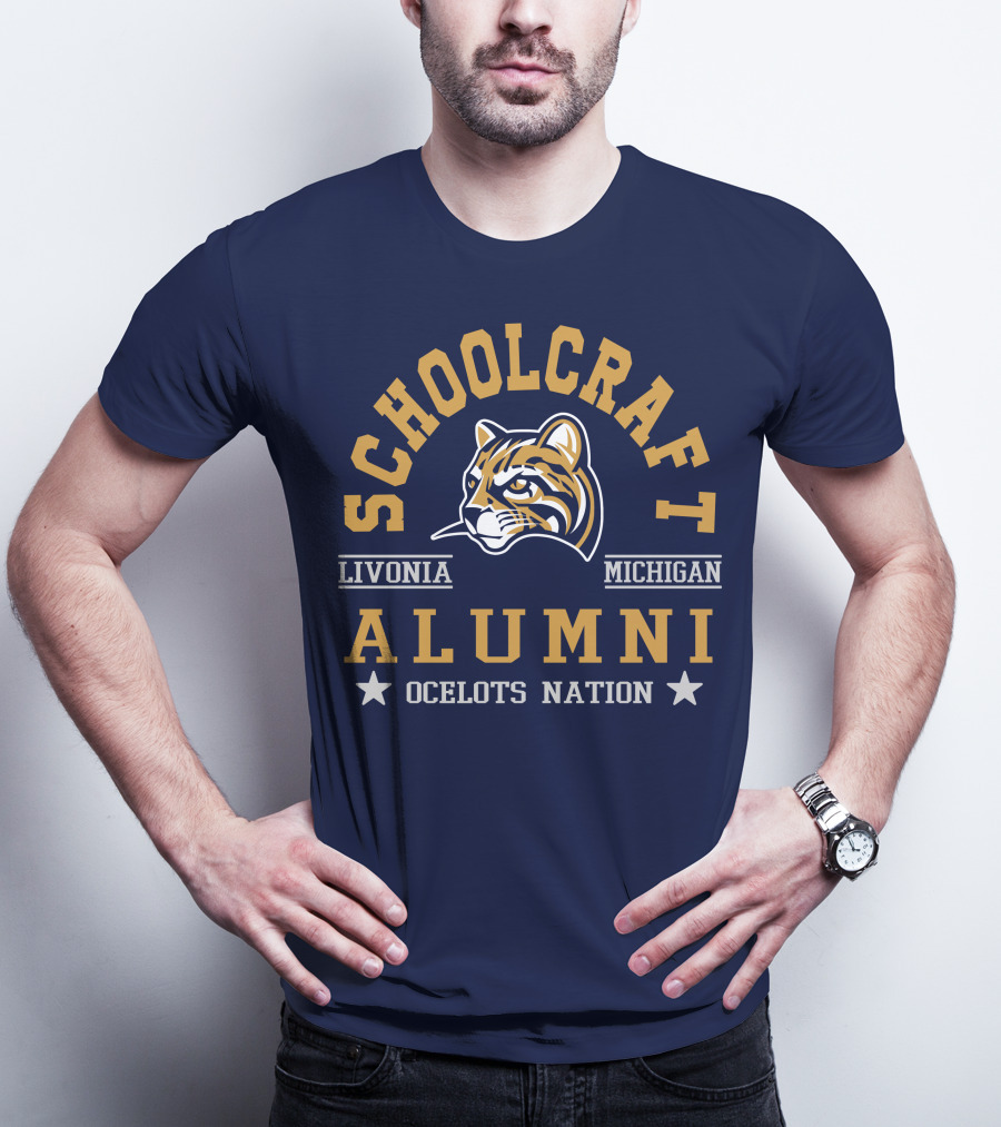 Schoolcraft College Alumni Ocelots Nation Livonia Michigan T-Shirt