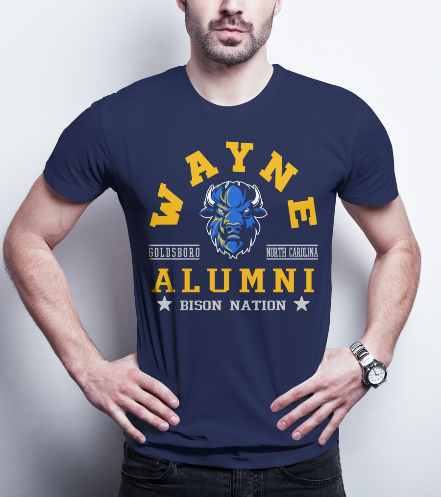 Wayne College Alumni Goldsboro North Carolina Bison Nation T-Shirt