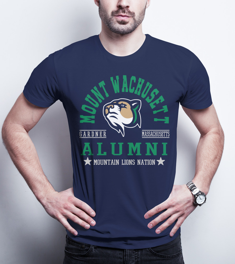 Mount Wachusett Alumni Gardner Massachusetts Mountain Lions Nation T-Shirt