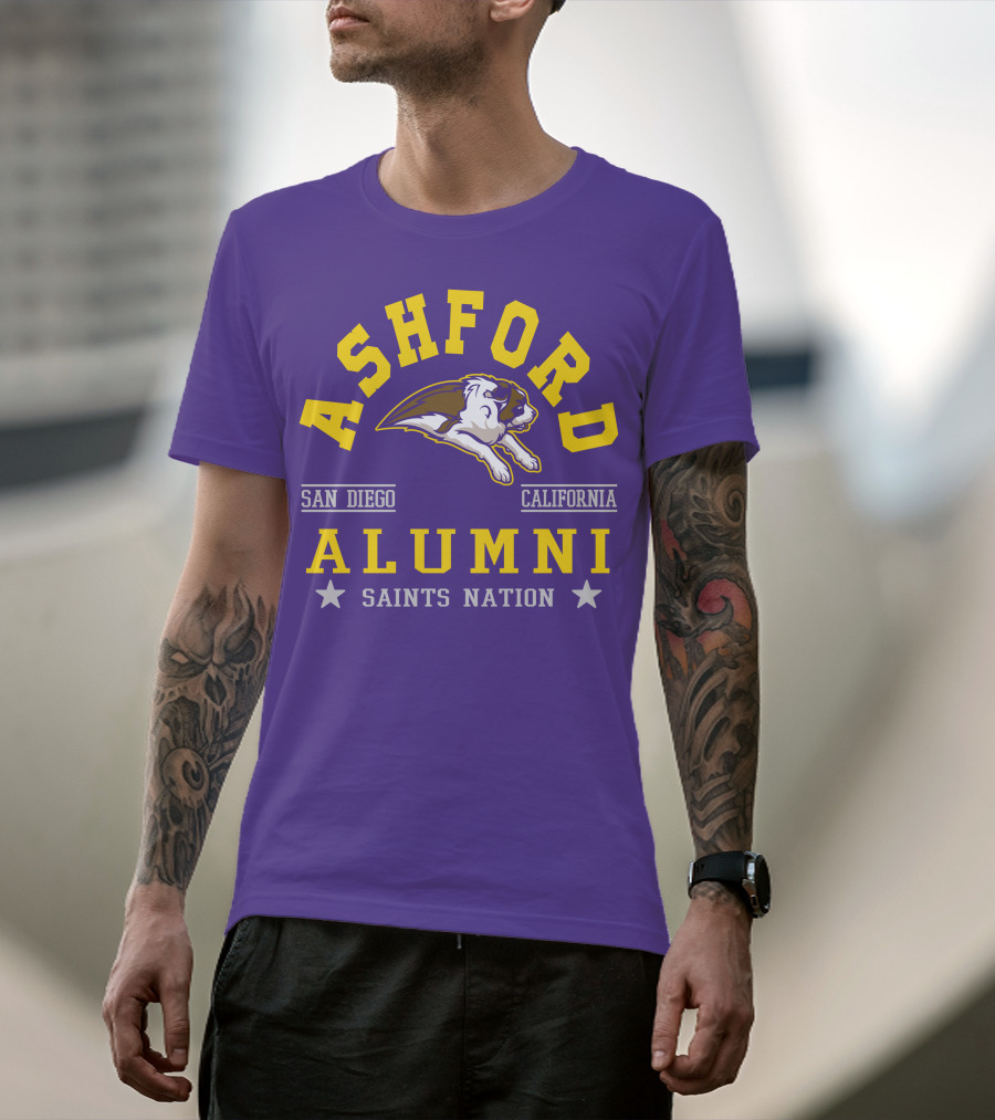 Ashford Alumni San Diego California Saints Nation T-Shirt