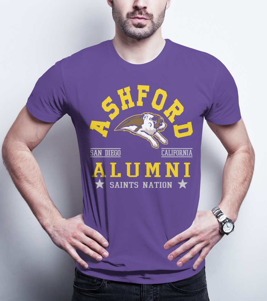 Ashford Alumni San Diego California Saints Nation T-Shirt