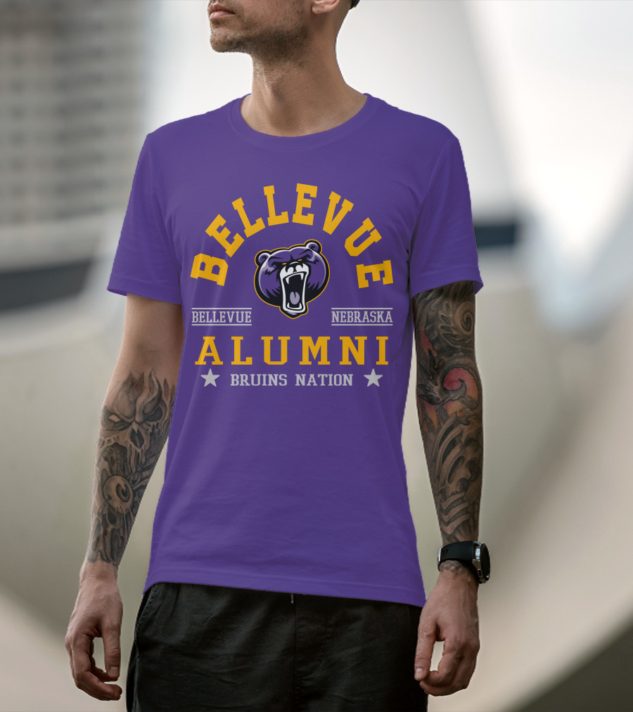 Bellevue Nebraska Alumni Bruins Nation Bear T-Shirt