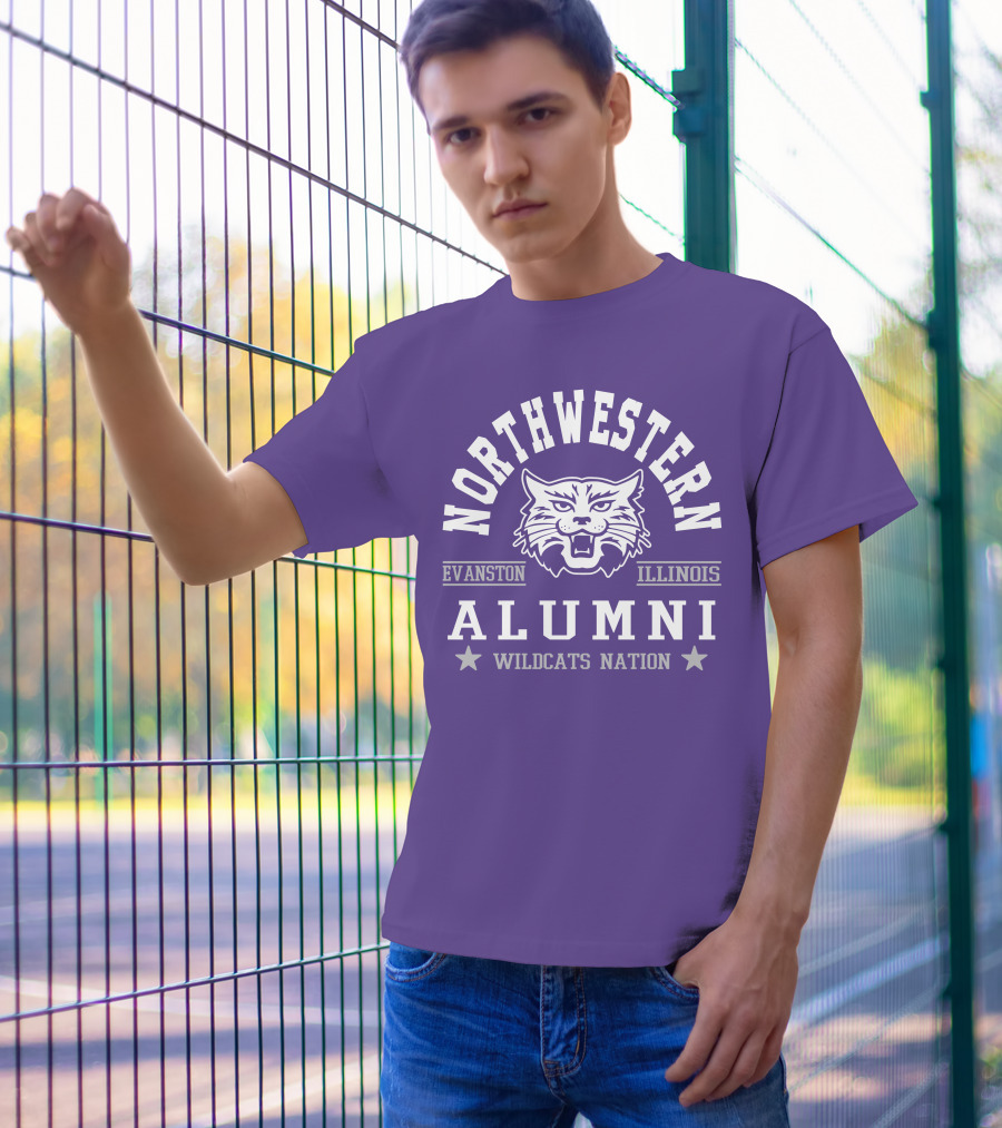 Northwestern Wildcats Alumni Evanston Illinois Nation T-Shirt