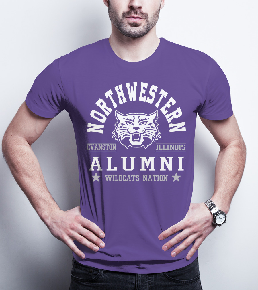 Northwestern Wildcats Alumni Evanston Illinois Nation T-Shirt
