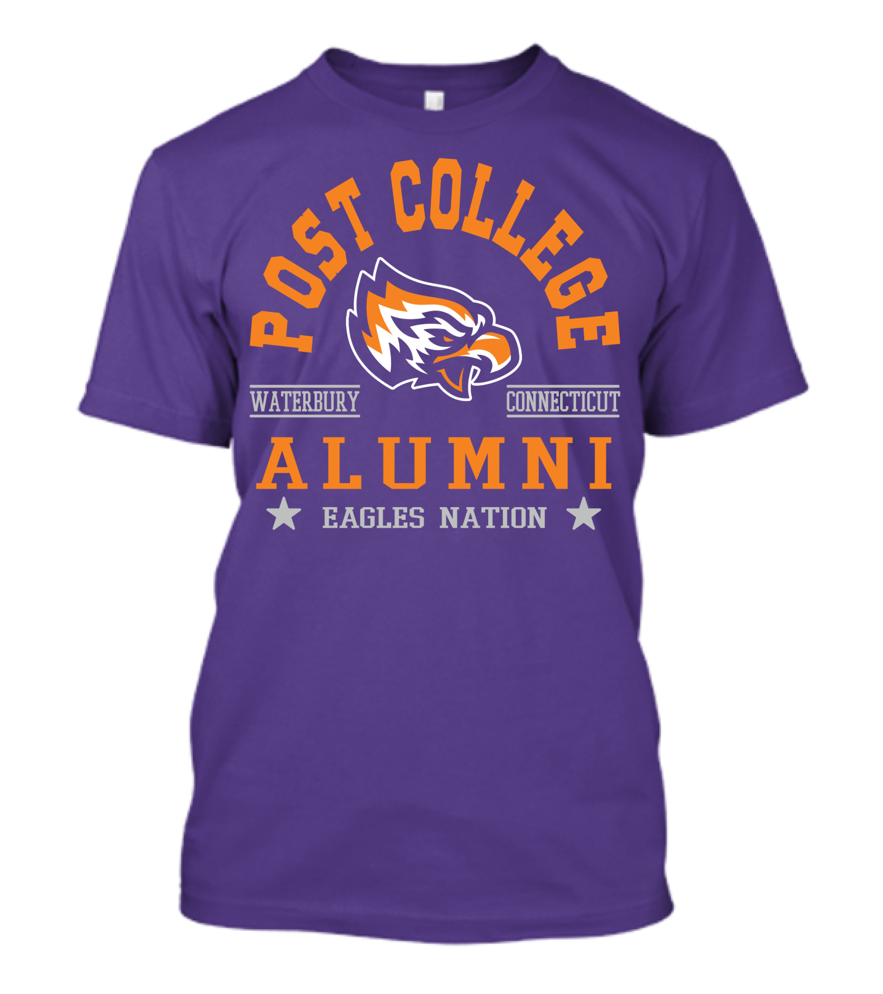 Post College Alumni Waterbury Connecticut Eagles Nation T-Shirt