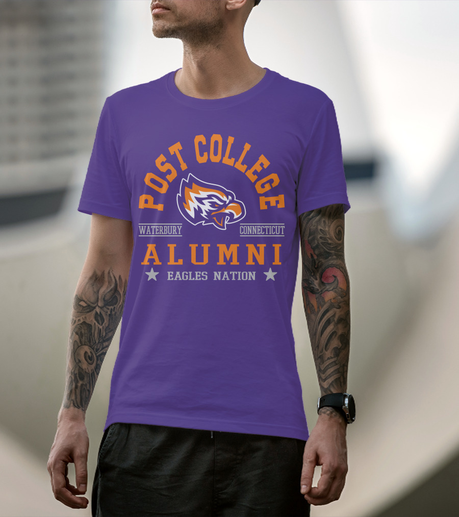 Post College Alumni Waterbury Connecticut Eagles Nation T-Shirt