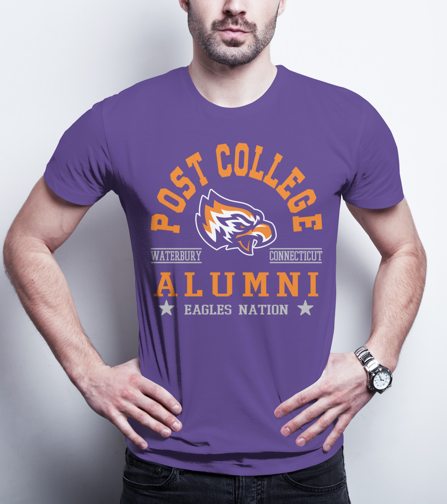 Post College Alumni Waterbury Connecticut Eagles Nation T-Shirt