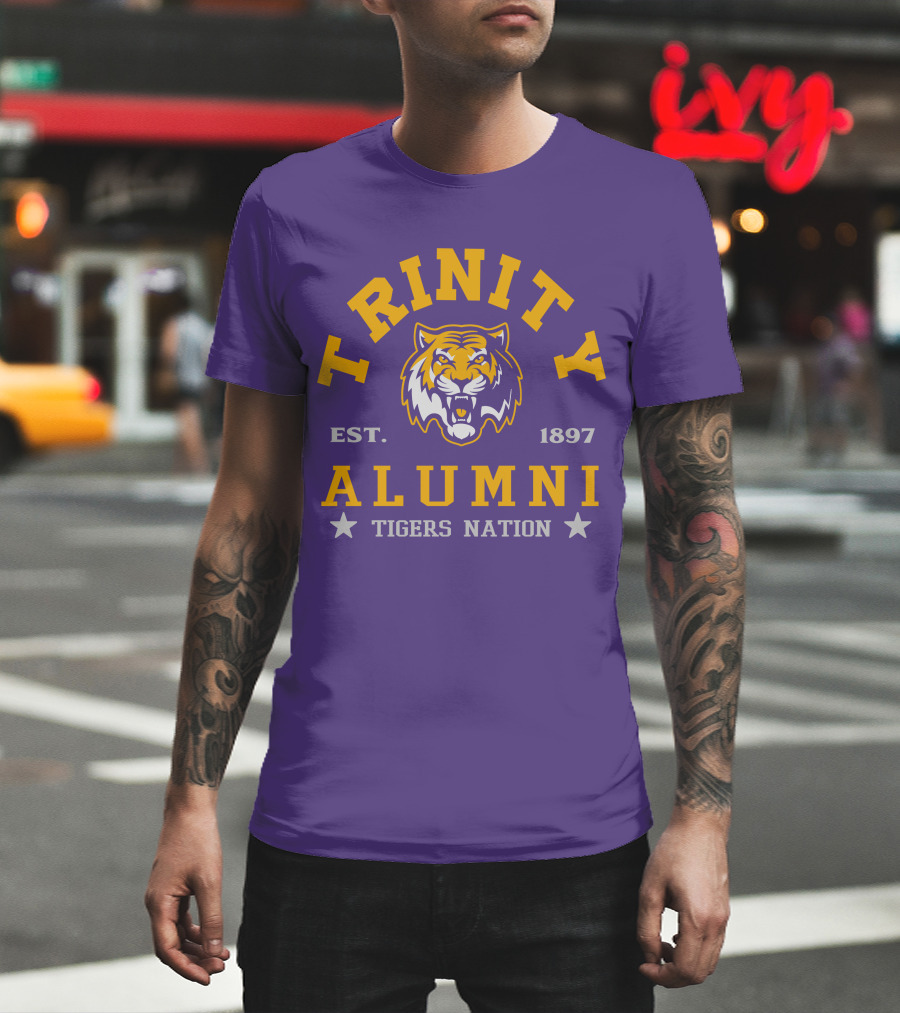 Trinity Alumni Tigers Nation Est. 1897 T-Shirt