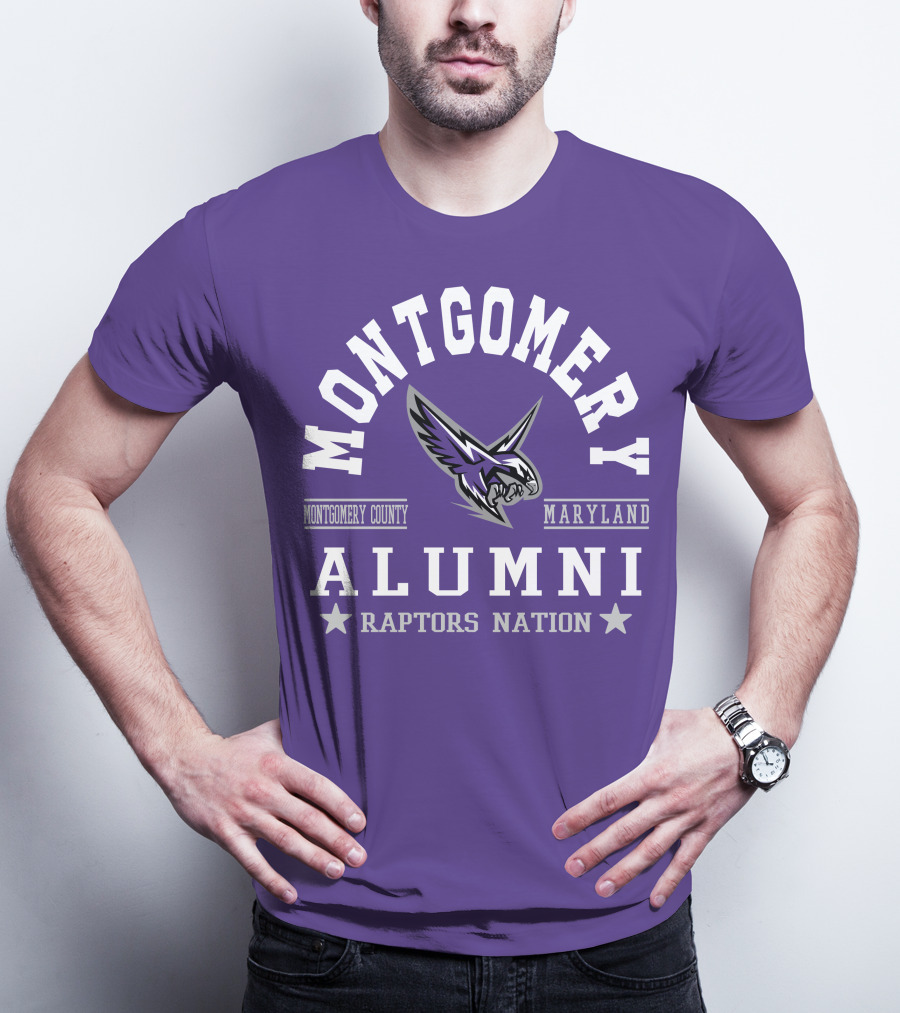 Montgomery County Maryland Alumni Raptors Nation T-Shirt