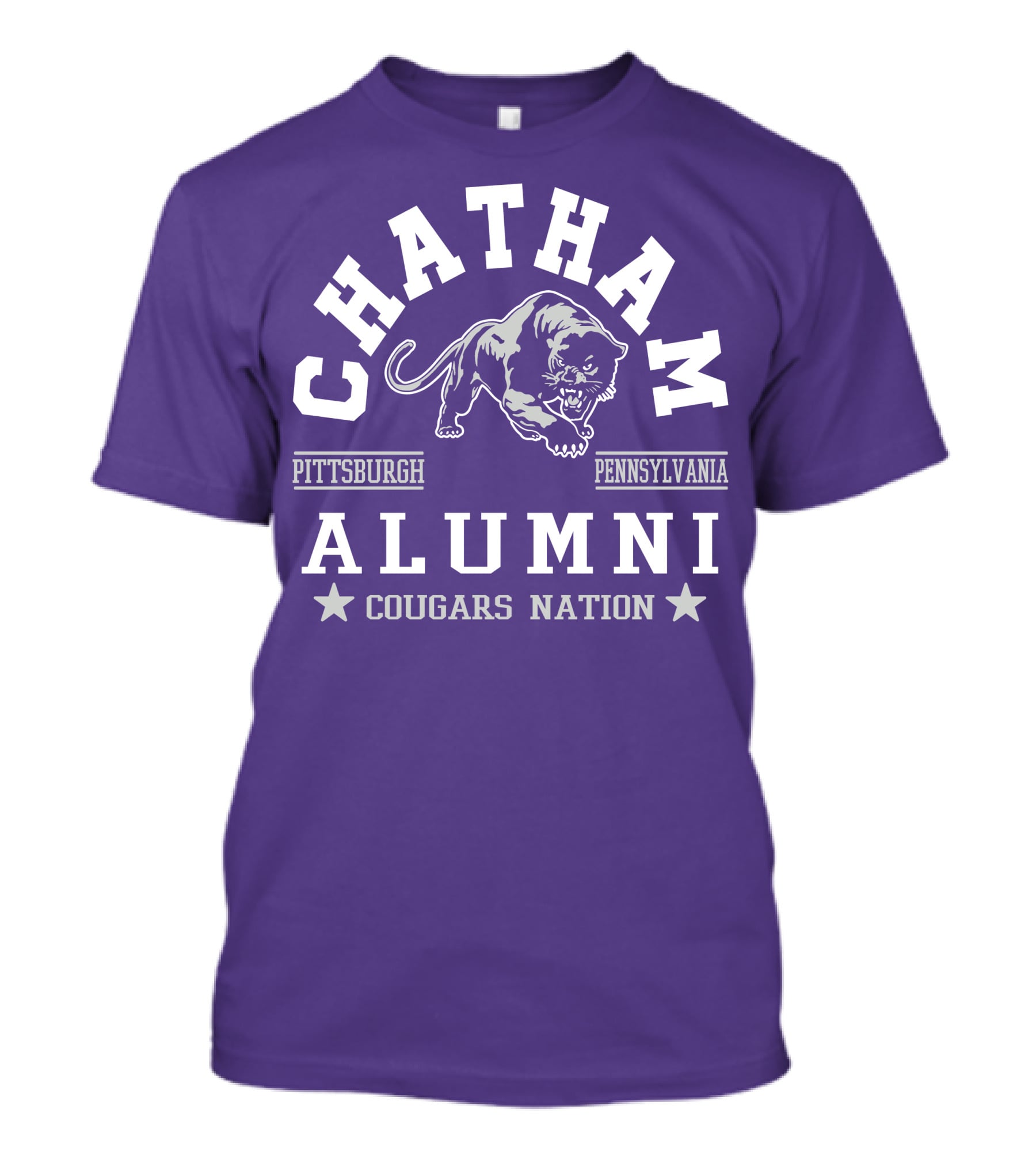 Chatham Pittsburgh Pennsylvania Alumni Cougars Nation T-Shirt