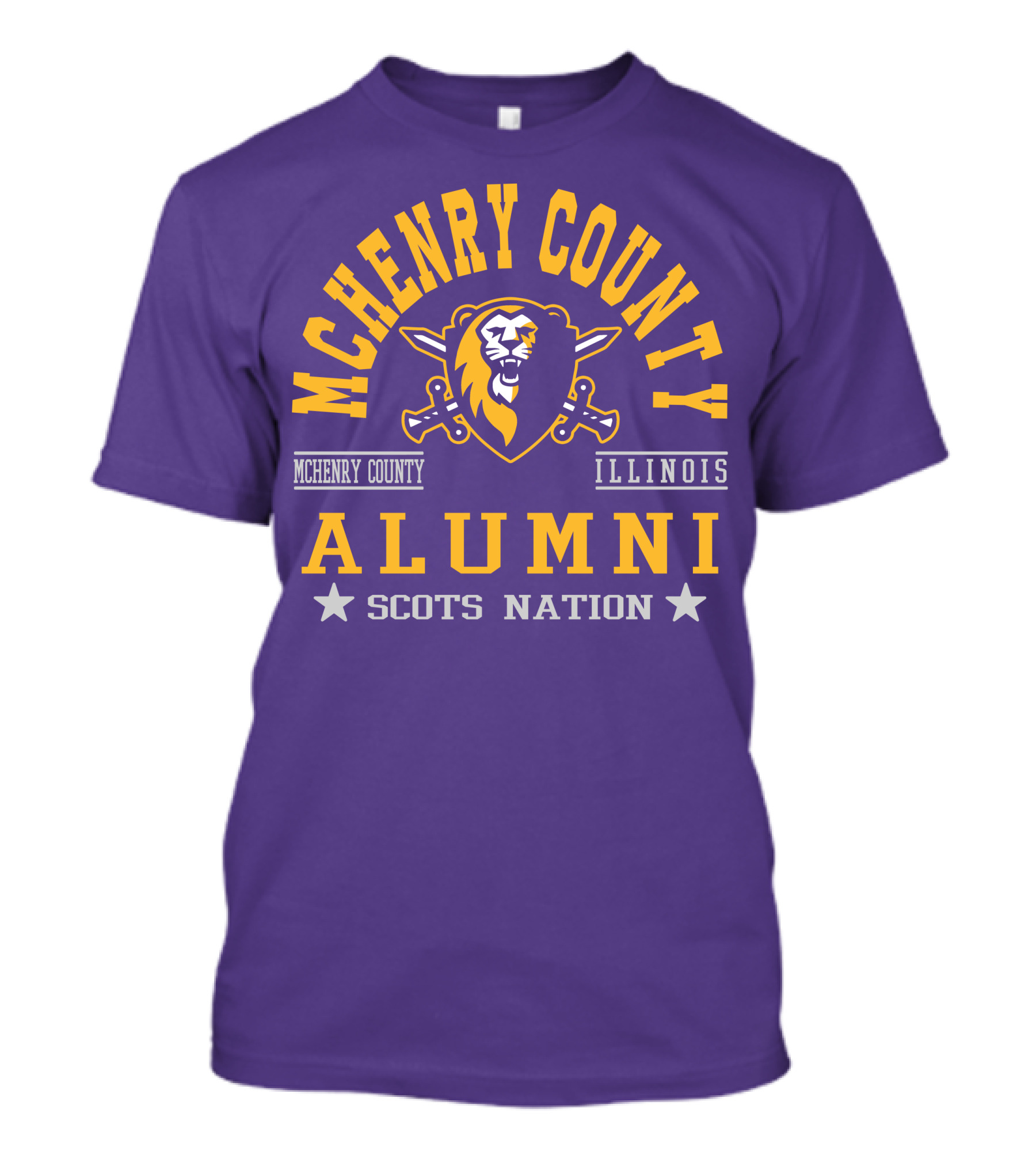 McHenry County Illinois Alumni Scots Nation Lion Crest T-Shirt