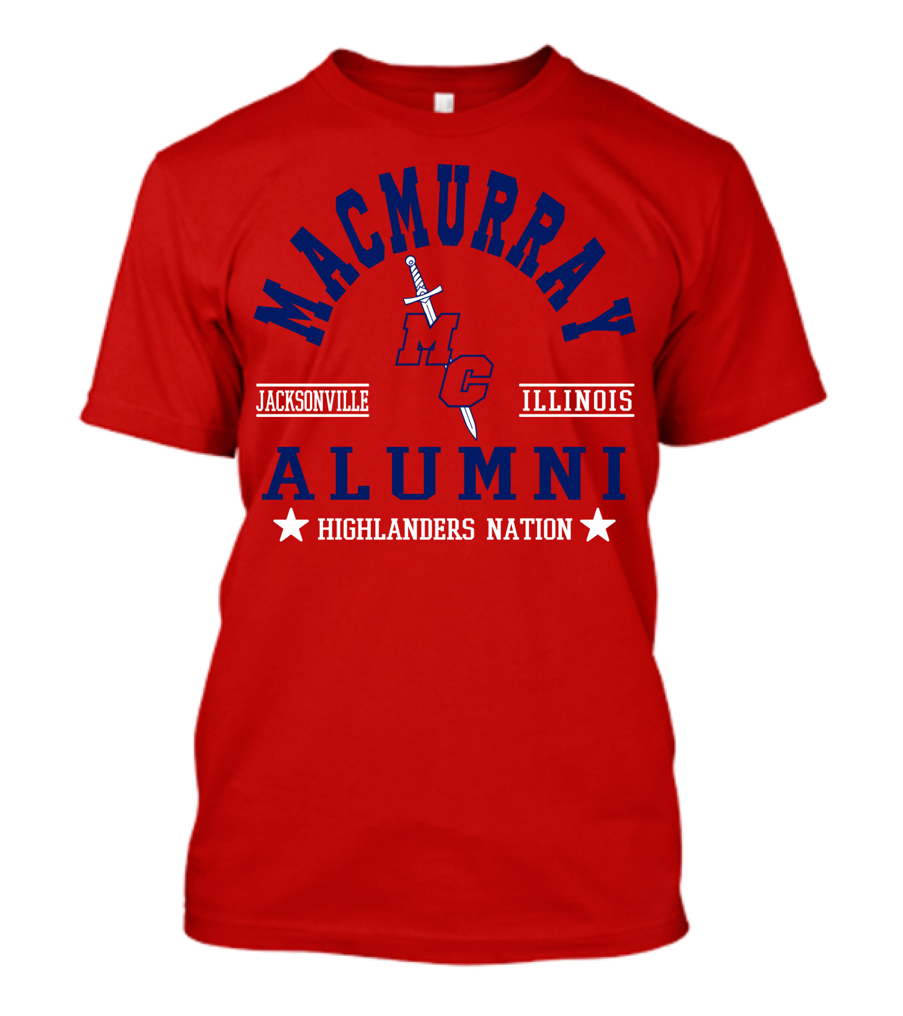 MacMurray College Jacksonville Illinois Alumni Highlanders Nation T-Shirt