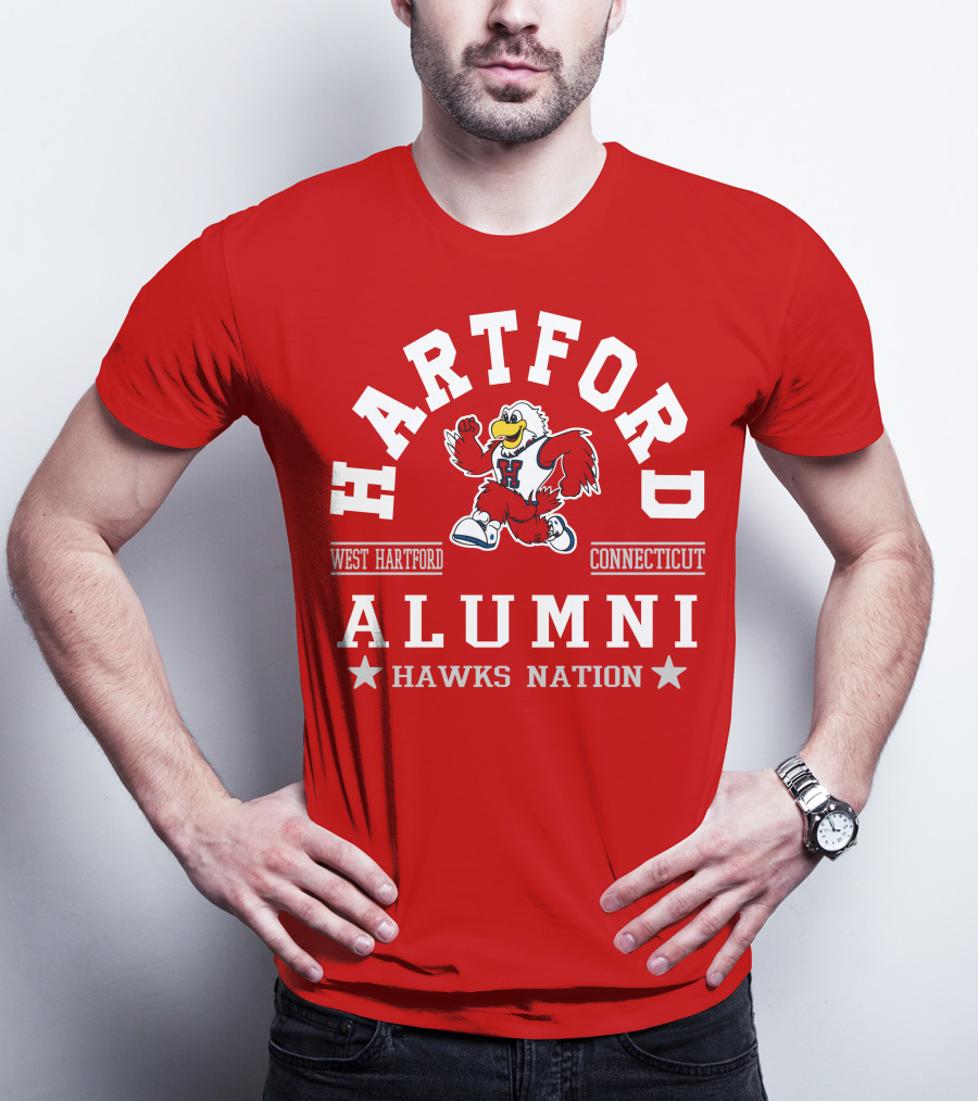 Hartford West Hartford Connecticut Alumni Hawks Nation T-Shirt