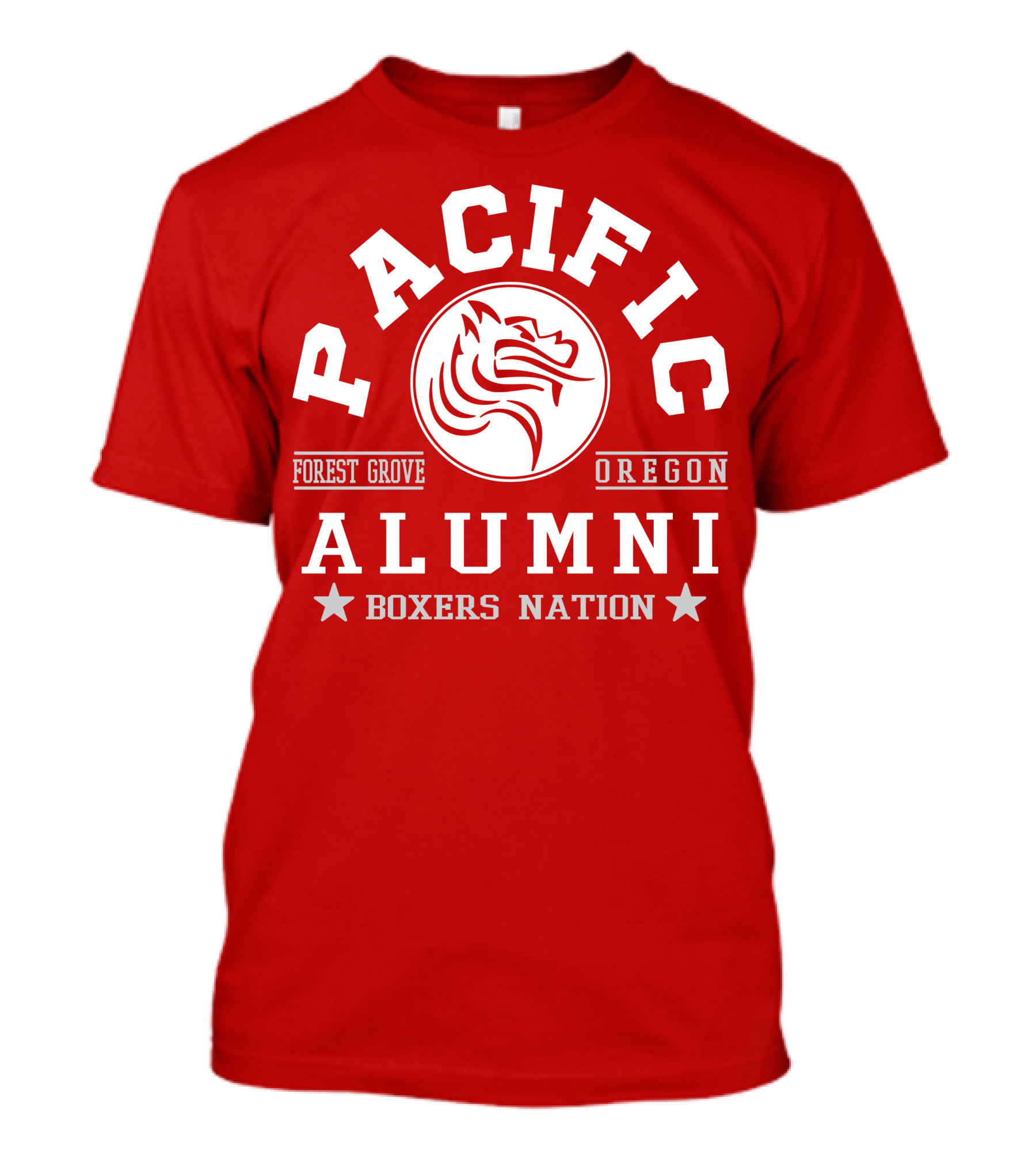 Pacific Alumni Forest Grove Oregon Boxers Nation T-Shirt