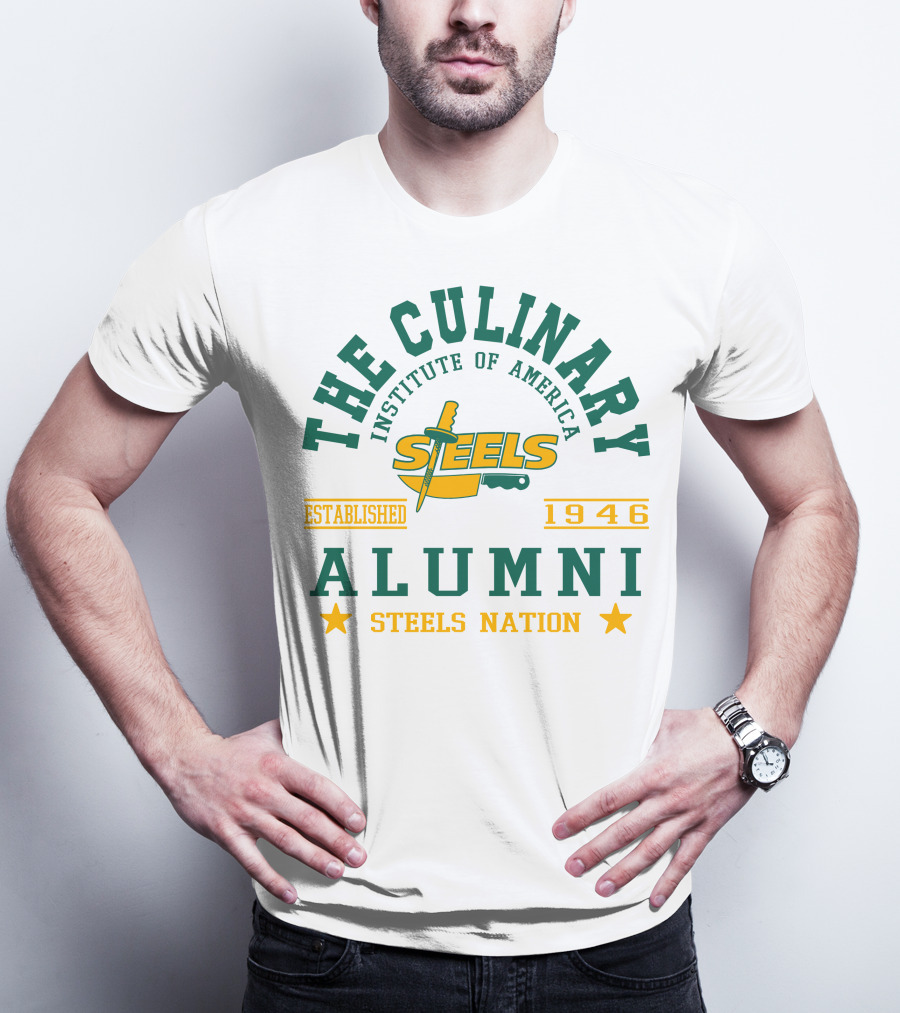 The Culinary Institute Of America Steels Nation Alumni Established 1946 T-Shirt