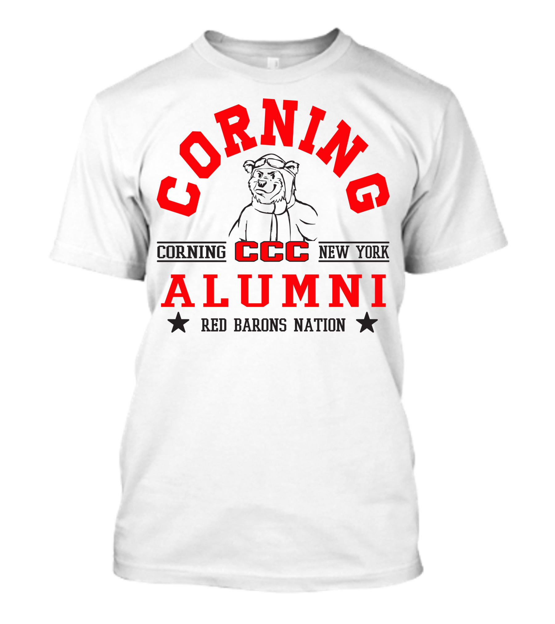 Corning New York CCC Alumni Red Barons Nation T-Shirt