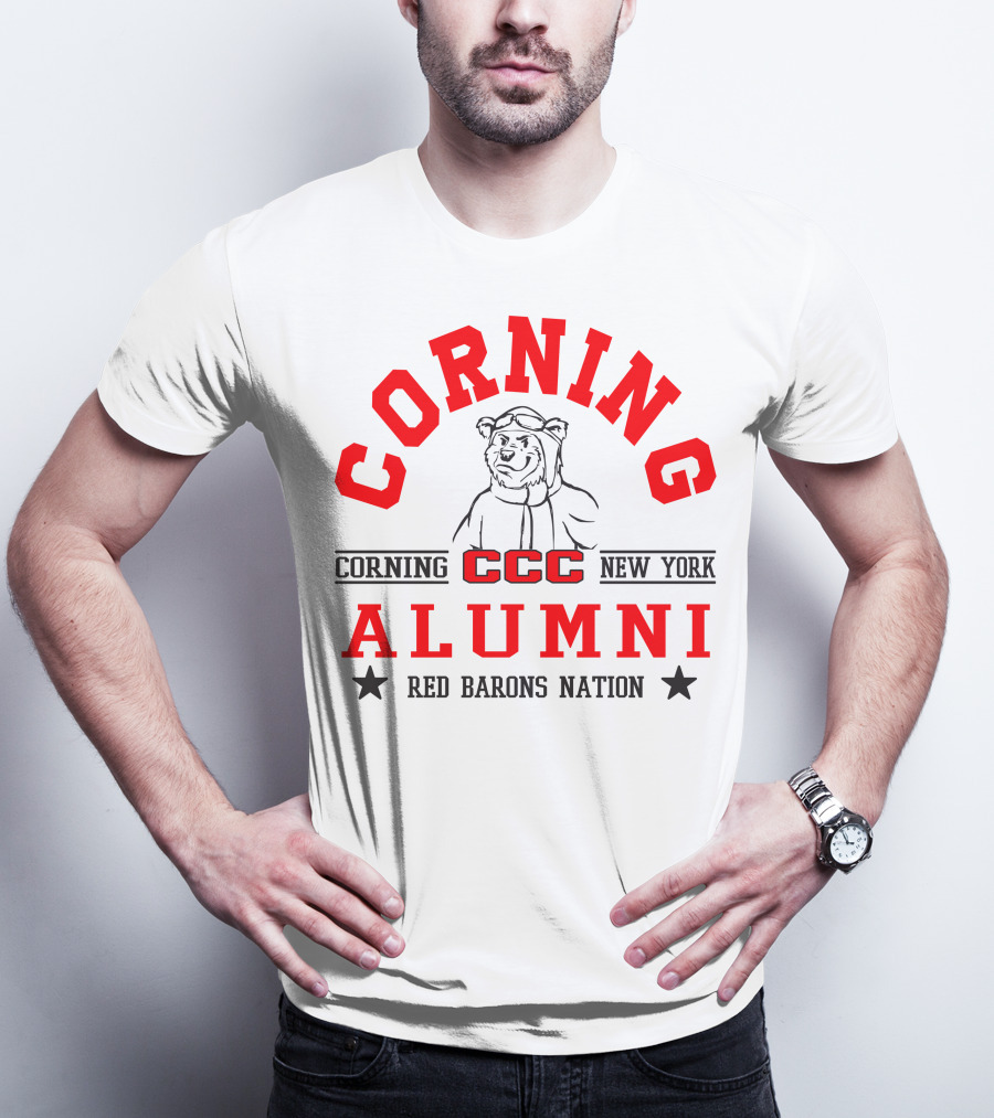 Corning New York CCC Alumni Red Barons Nation T-Shirt