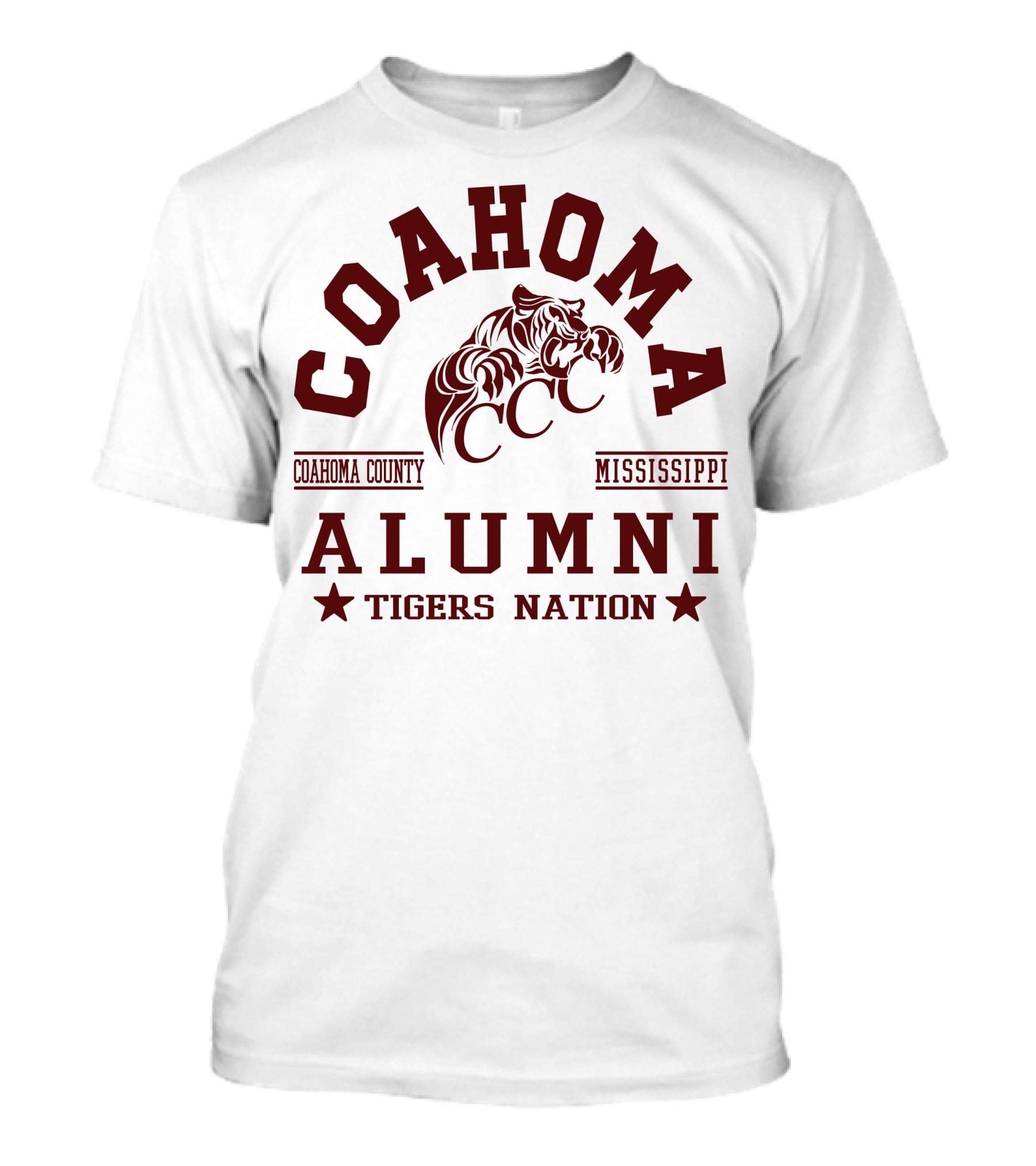Coahoma County Mississippi Alumni Tigers Nation CCC T-Shirt