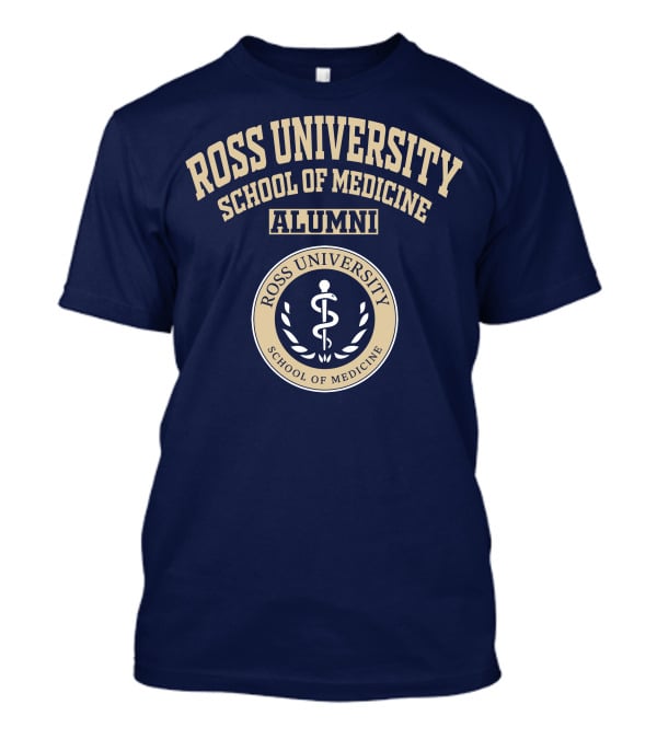 Ross University School Of Medicine Alumni Emblem With Caduceus T-Shirt