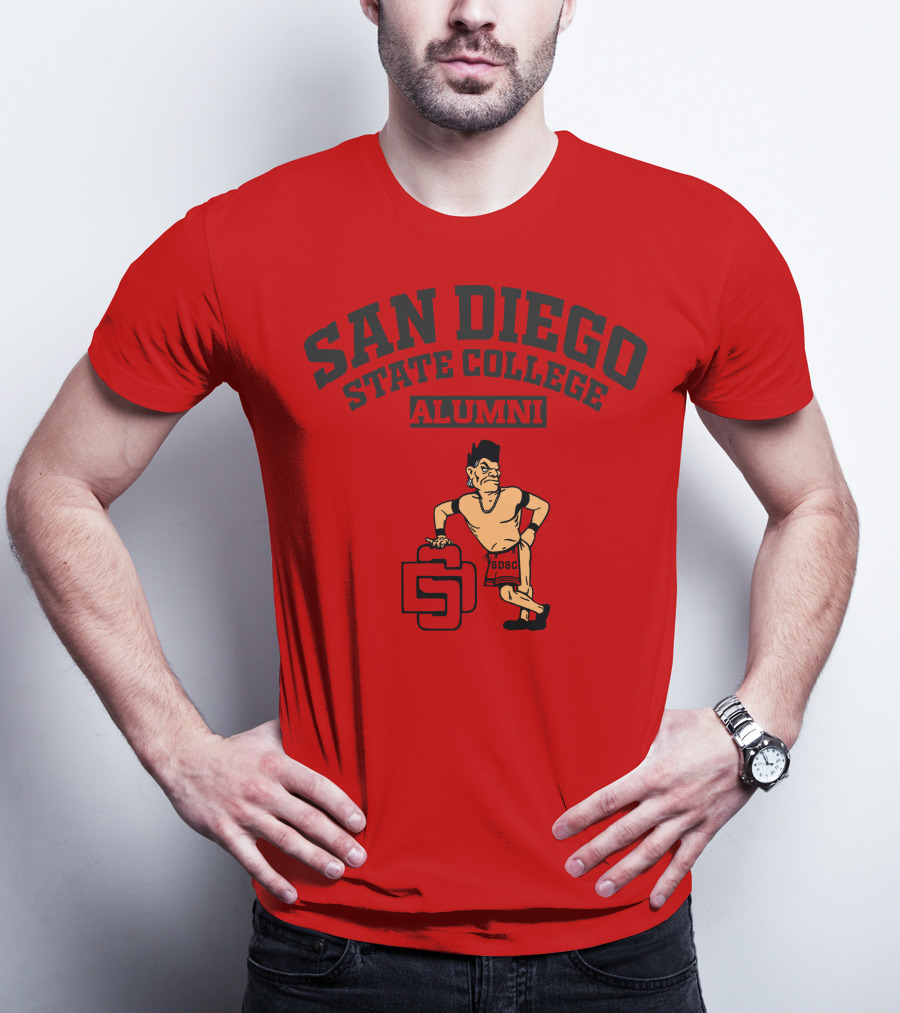 San Diego State College Alumni SDSC Vintage Style Retro Pose T-Shirt
