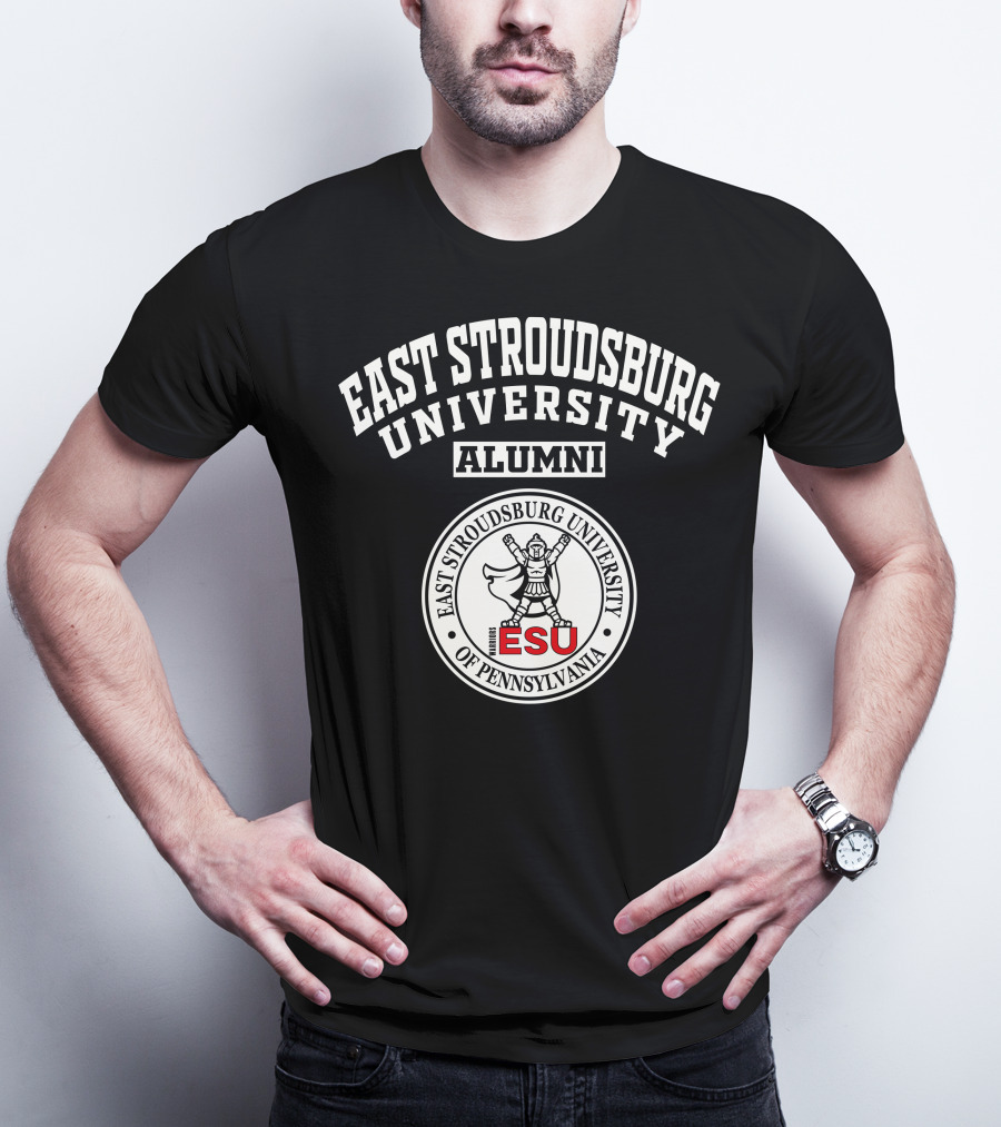 East Stroudsburg University Alumni Seal With Warrior ESU Of Pennsylvania T-Shirt