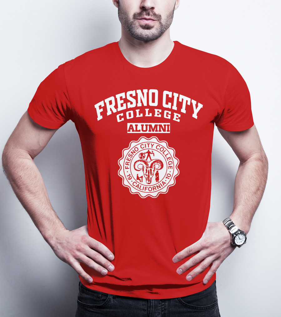 Fresno City College Alumni California Seal With Ram T-Shirt