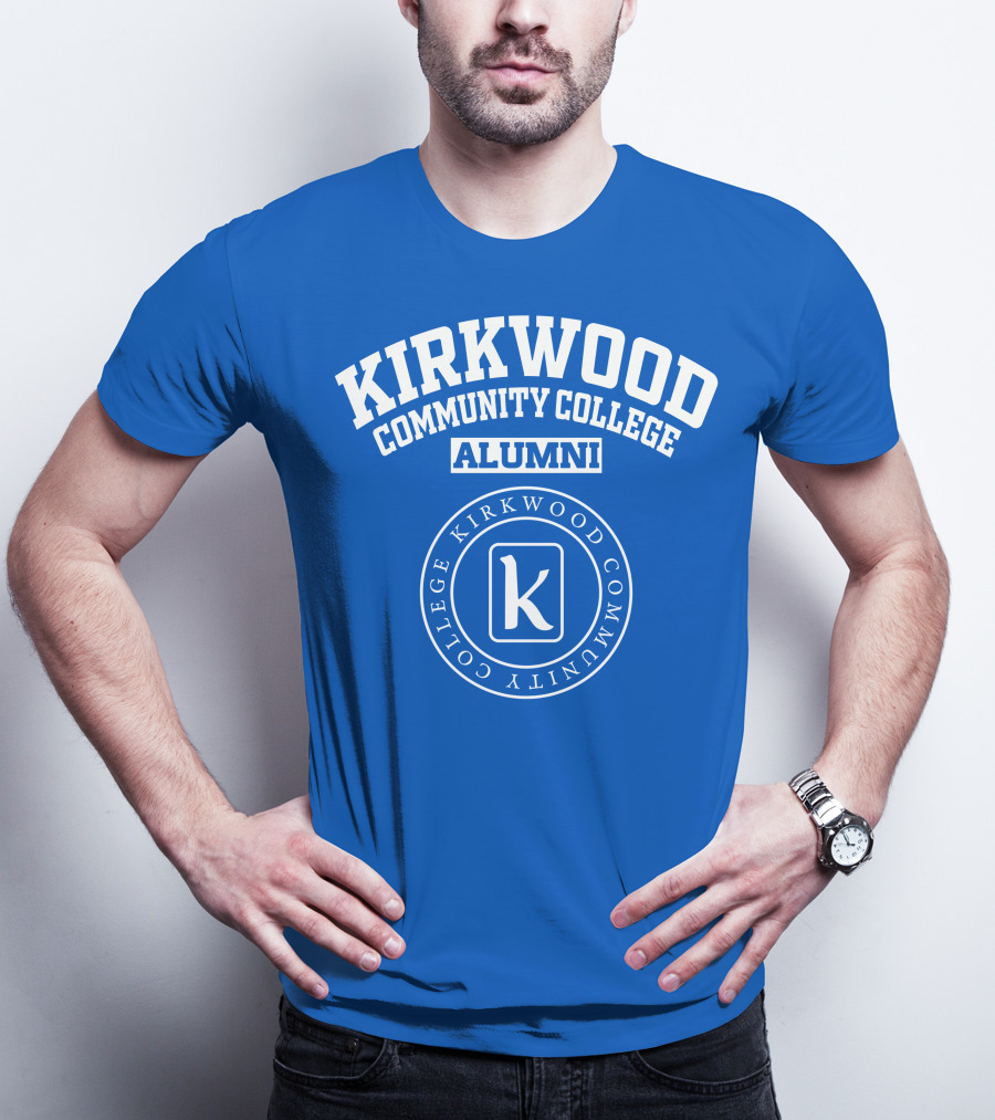 Kirkwood Community College Alumni K Blue Circle T-Shirt