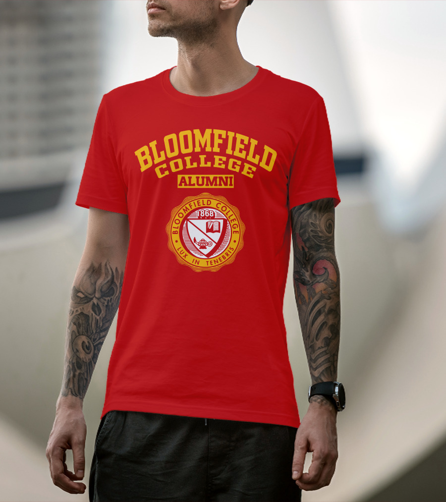 Bloomfield College Alumni 1868 Lux In Tenebris Emblem T-Shirt
