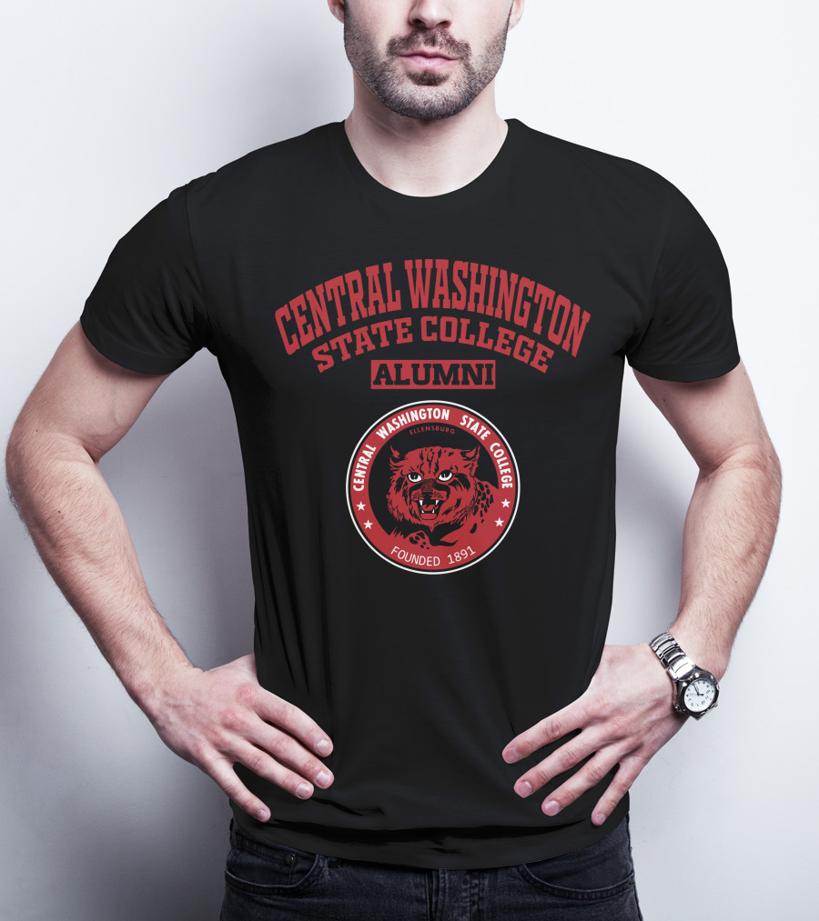Central Washington State College Alumni Ellensburg Founded 1891 Tiger T-Shirt